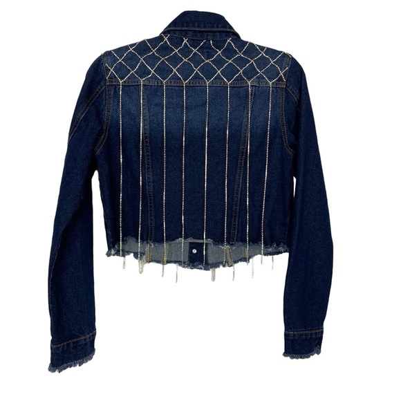 Jackets & Coats | Denim Rhinestone Jacket | Poshmark